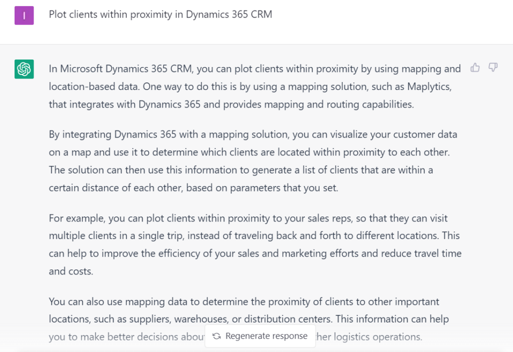 Chatgpt Views On Maps Integration Within Microsoft Dynamics 365 Crm Using Maplytics Blog