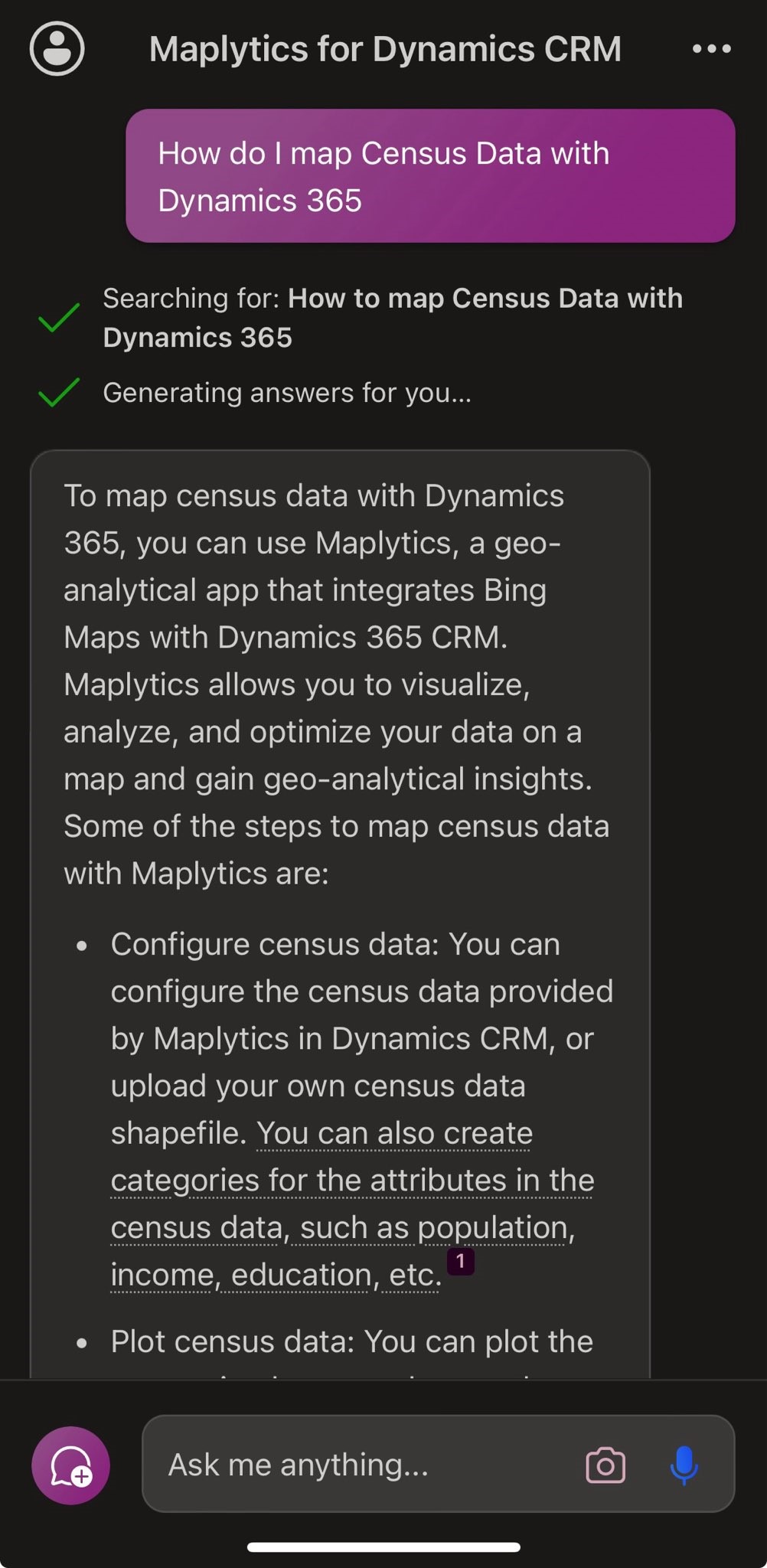 Microsoft Copilot recommends Maplytics to enhance field efficiency in Dynamics 365 CRM! - Blog ...