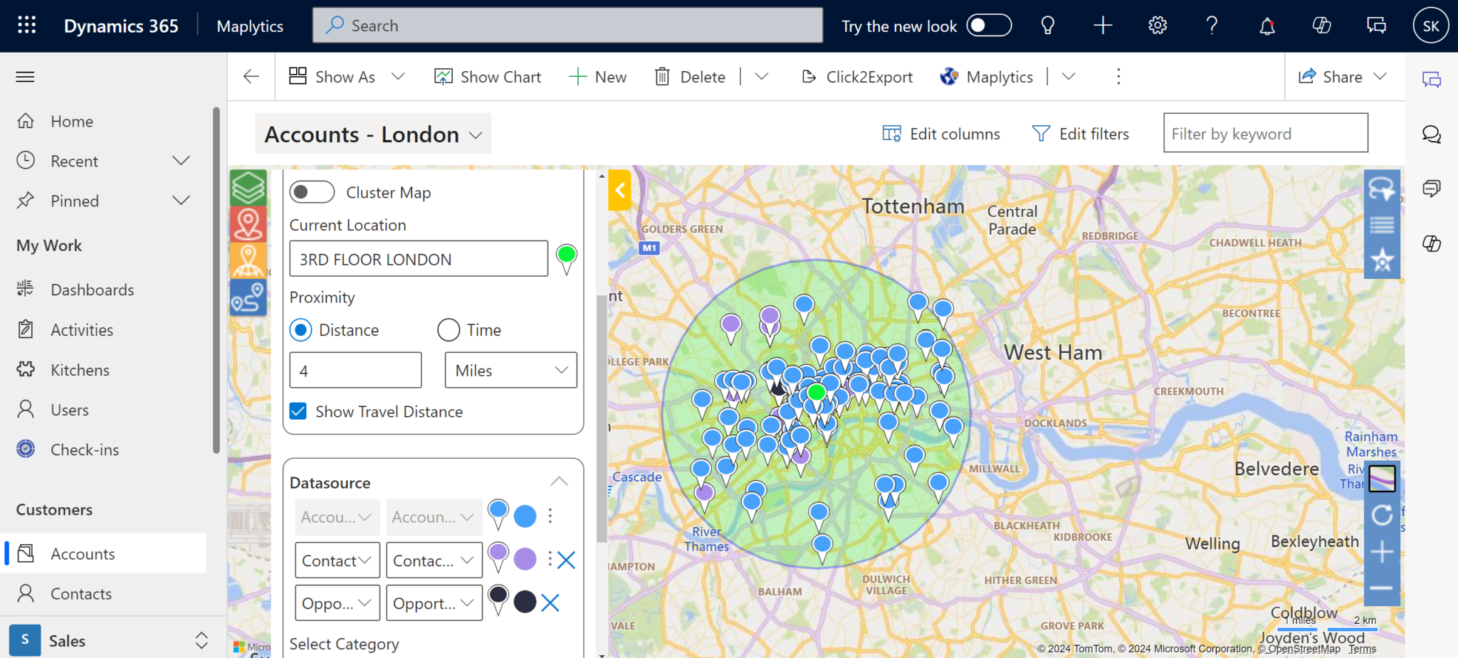 Use ‘current location’ to Plot and Analyze data on a map integrated within Dynamics 365 CRM ...