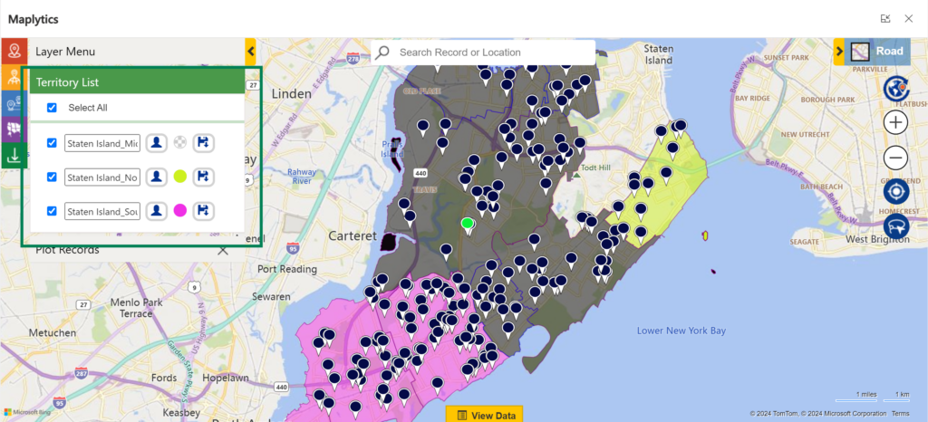 Smartly Plot Records On A Map Using ‘by Territory And ‘by Template
