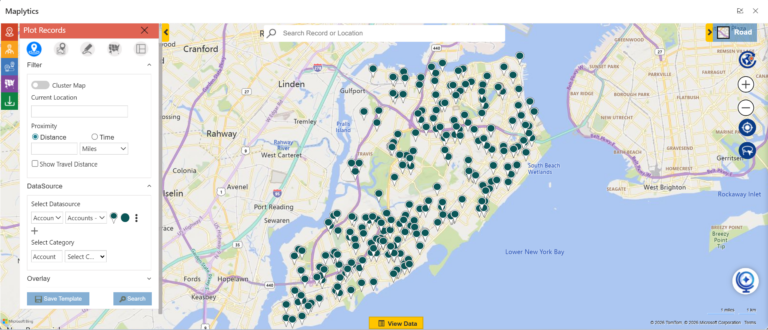 Data Visualization on a map